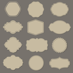 Blank frame and label set Royalty Free Vector Image
