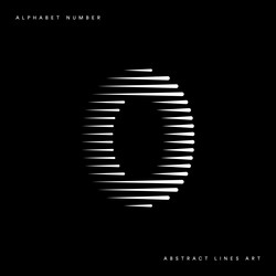 Number zero 0 logo lines abstract modern art Vector Image