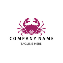 Crab logo icon design company symbol Royalty Free Vector