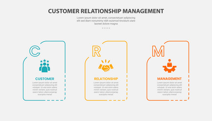 Crm customer relationship management infographic Vector Image