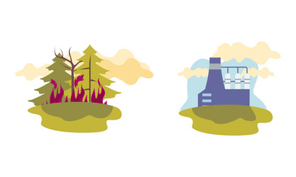 Environmental pollution Royalty Free Vector Image