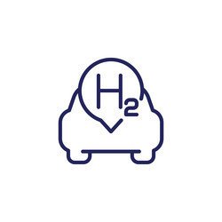 Hydrogen peroxide h2o2 line icon on white Vector Image