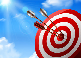 Set of realistic targets for shooting Royalty Free Vector
