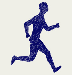 Doodle Marathon Sport Running Vector Images (over 580)