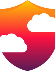 Cloud shield logo designs concept security Vector Image
