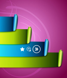 Colorful scroll ribbons infographic design Vector Image