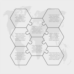 Diagram infographic for 8 steps circle puzzle Vector Image