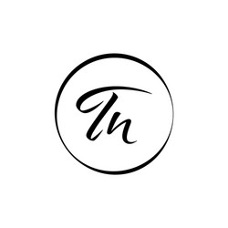 Initial tn letter logo design template abstract Vector Image