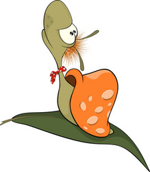 Malicious snail the monster cartoon Royalty Free Vector