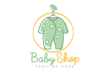 Modern baby shop logo Royalty Free Vector Image