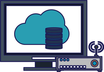 Technology software tools cartoon Royalty Free Vector Image