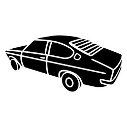 Old school car cut out Royalty Free Vector Image
