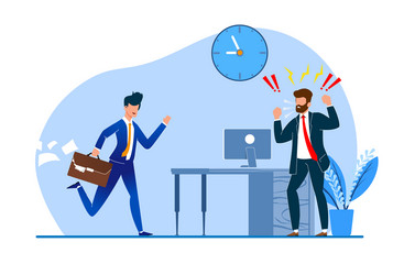 Concept of lateness Royalty Free Vector Image - VectorStock