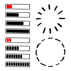 Fluid progress loading bar 100 90 80 70 60 50 40 Vector Image