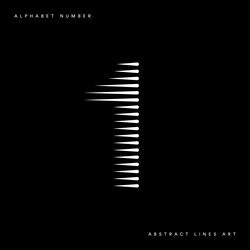 Number 1 abstract line art Royalty Free Vector Image