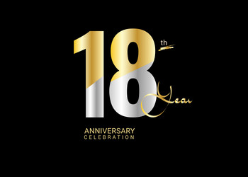 Number Gold 18 Vector Images (over 380)