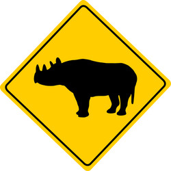 Lion warning sign Royalty Free Vector Image - VectorStock