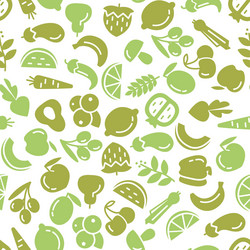 Fruit and vegetables background seamless pattern Vector Image