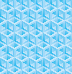 Blue cubes isometric seamless pattern Royalty Free Vector