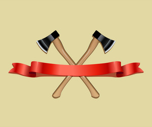 Red iron cross with banner Royalty Free Vector Image