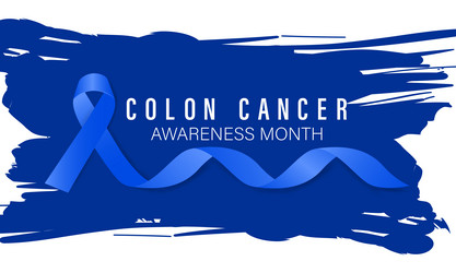 Colon cancer awareness month Royalty Free Vector Image
