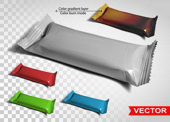 Blank vacuum packages food snacks void packets Vector Image