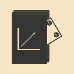 Flat in black and white financial report Vector Image