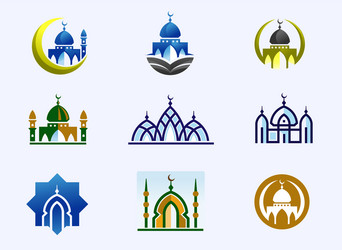 Linear mosque logo Royalty Free Vector Image - VectorStock