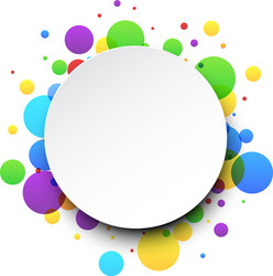 Green round background on white Royalty Free Vector Image