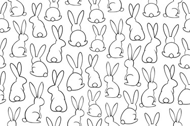 Seamless bunny pattern Royalty Free Vector Image