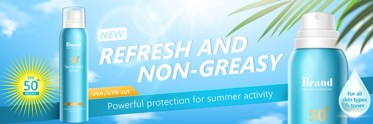 Deodorant spray banner ads Royalty Free Vector Image