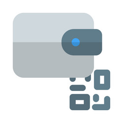 Wallet with qr code for secure payments Royalty Free Vector