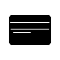 Credit card in hand icon black and white Vector Image