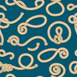 Navy blue marine rope knot seamless pattern Vector Image