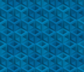 Blue cubes isometric seamless pattern Royalty Free Vector
