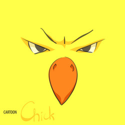 Chick face Royalty Free Vector Image - VectorStock