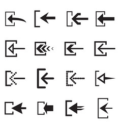 Arrow logout account icon - enter symbol log out Vector Image