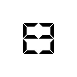 Number 8 stripes geometric symbol simple logo Vector Image