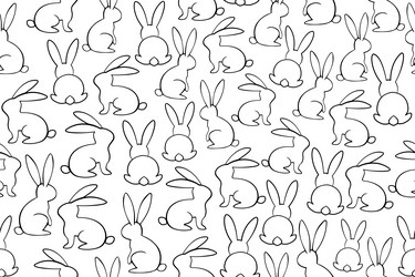 Bunny repeating pattern Royalty Free Vector Image