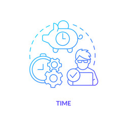 All time availability concept icon Royalty Free Vector Image