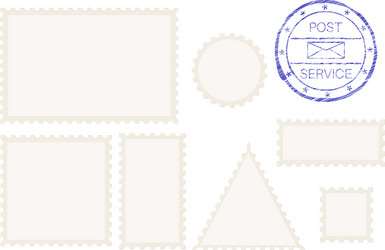 Blank post stamp shape - rectangle triangle Vector Image