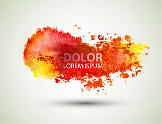 Red paint ink brush stroke line Royalty Free Vector Image