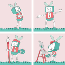 Cartoon characters tvtoon 10 Royalty Free Vector Image