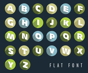 Flat alphabet icons Royalty Free Vector Image - VectorStock