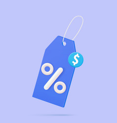 3d render online shopping tag price Royalty Free Vector