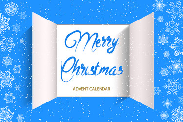 Christmas advent calendar door opening Royalty Free Vector