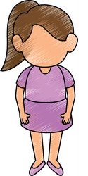 Stand up women cartoon Royalty Free Vector Image