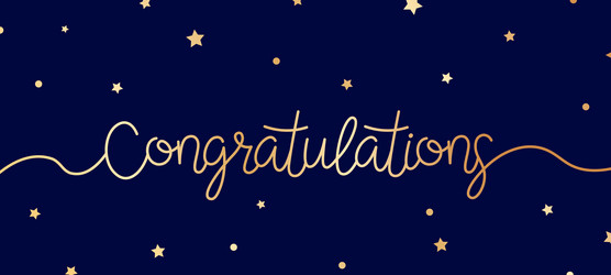 Congratulations typography lettering script Vector Image