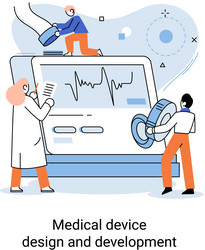 Medical device design and development banner Vector Image