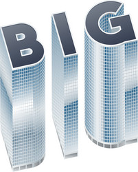 Set of buildings in form alphabet Royalty Free Vector Image